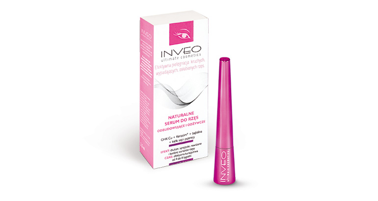Inveo Natural Eyelash Serum plant extracts and copper peptides
